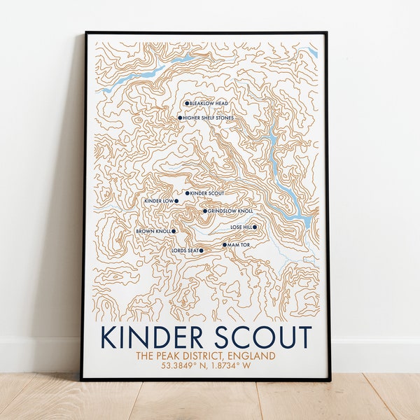 Kinder Scout Map - Etsy