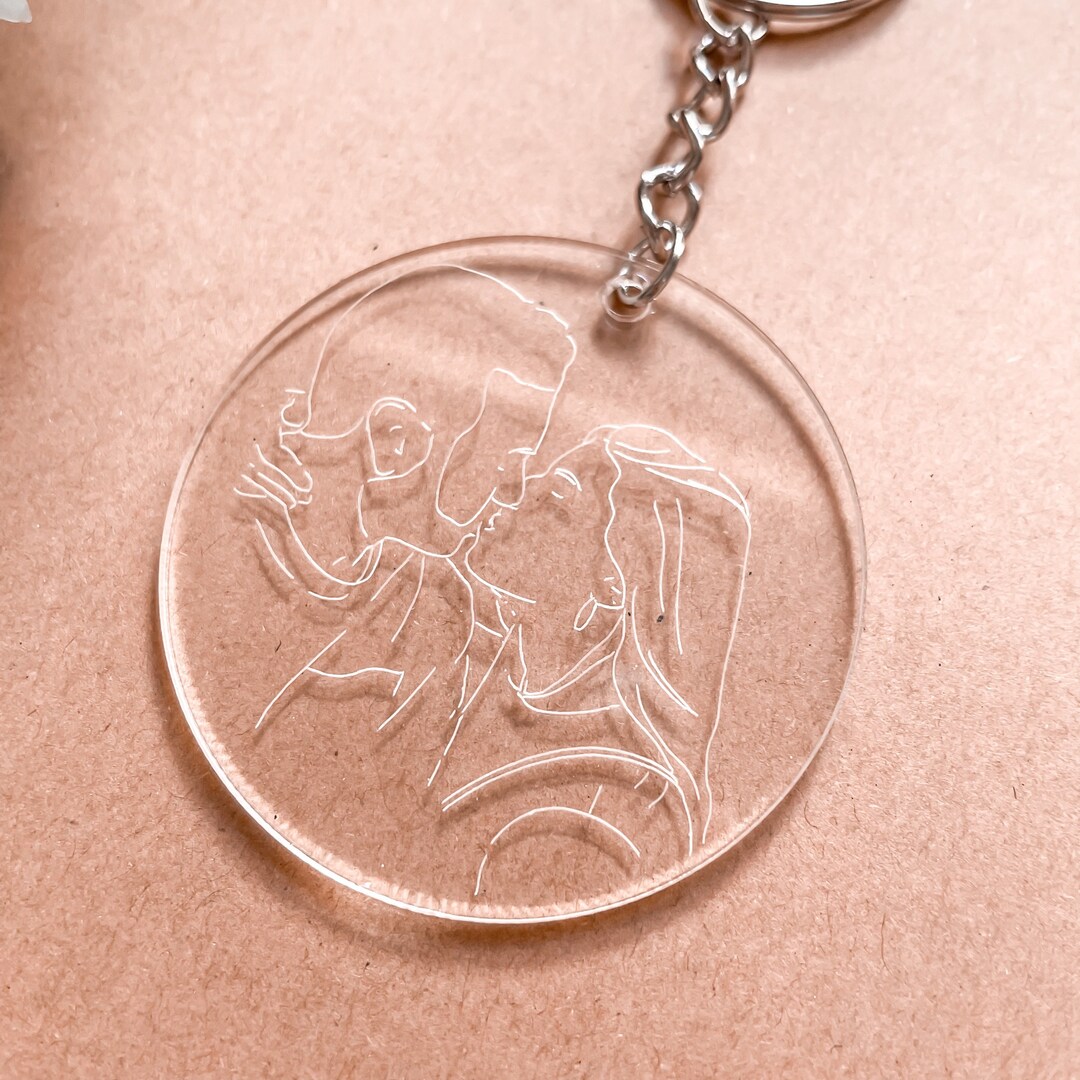 Engraved Acrylic Keychain / Personalized Keychain / Custom Acrylic ...