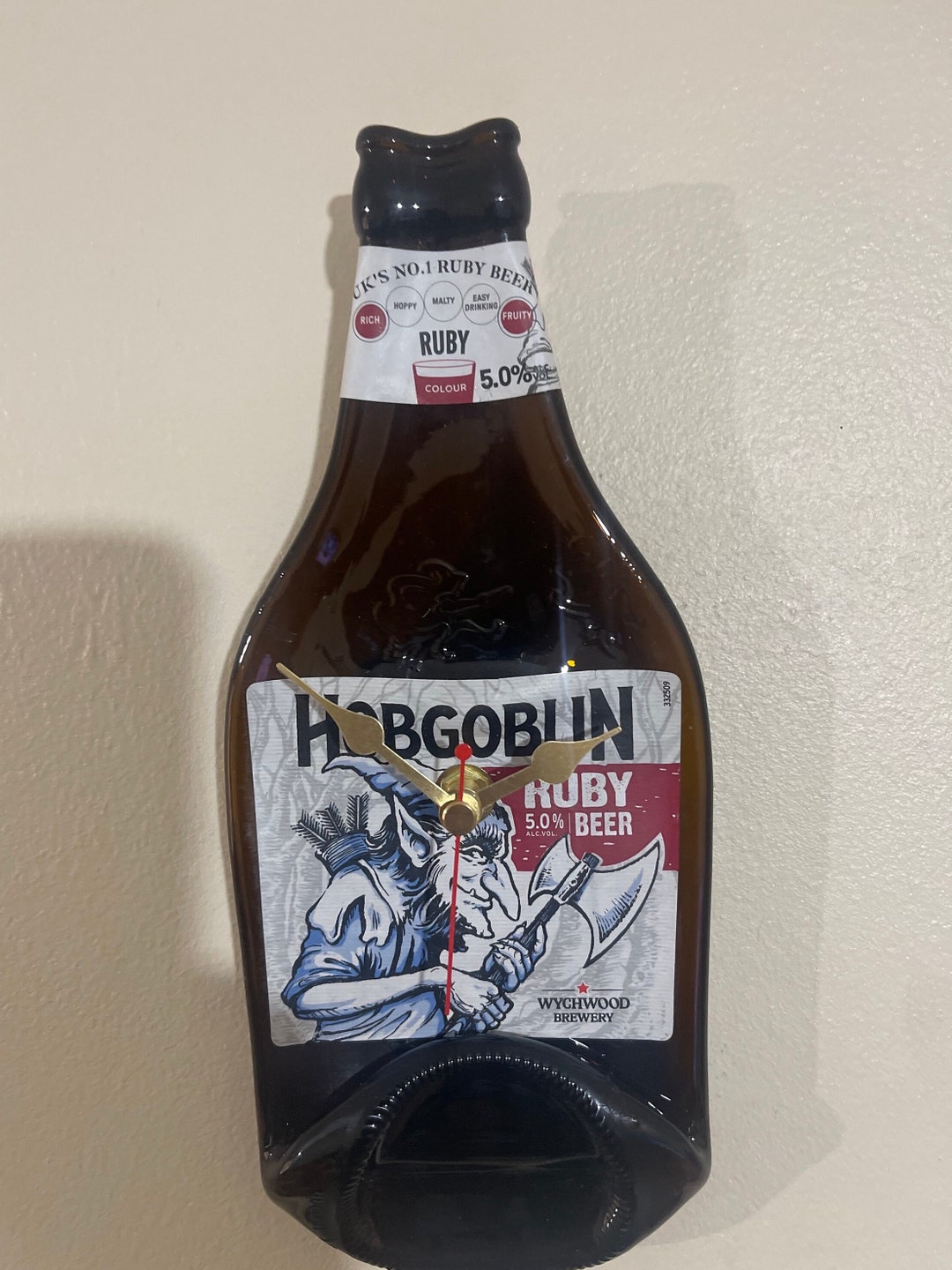 Hobgoblin Ruby Squashed / Flattened Bottle Wall Clock - Etsy