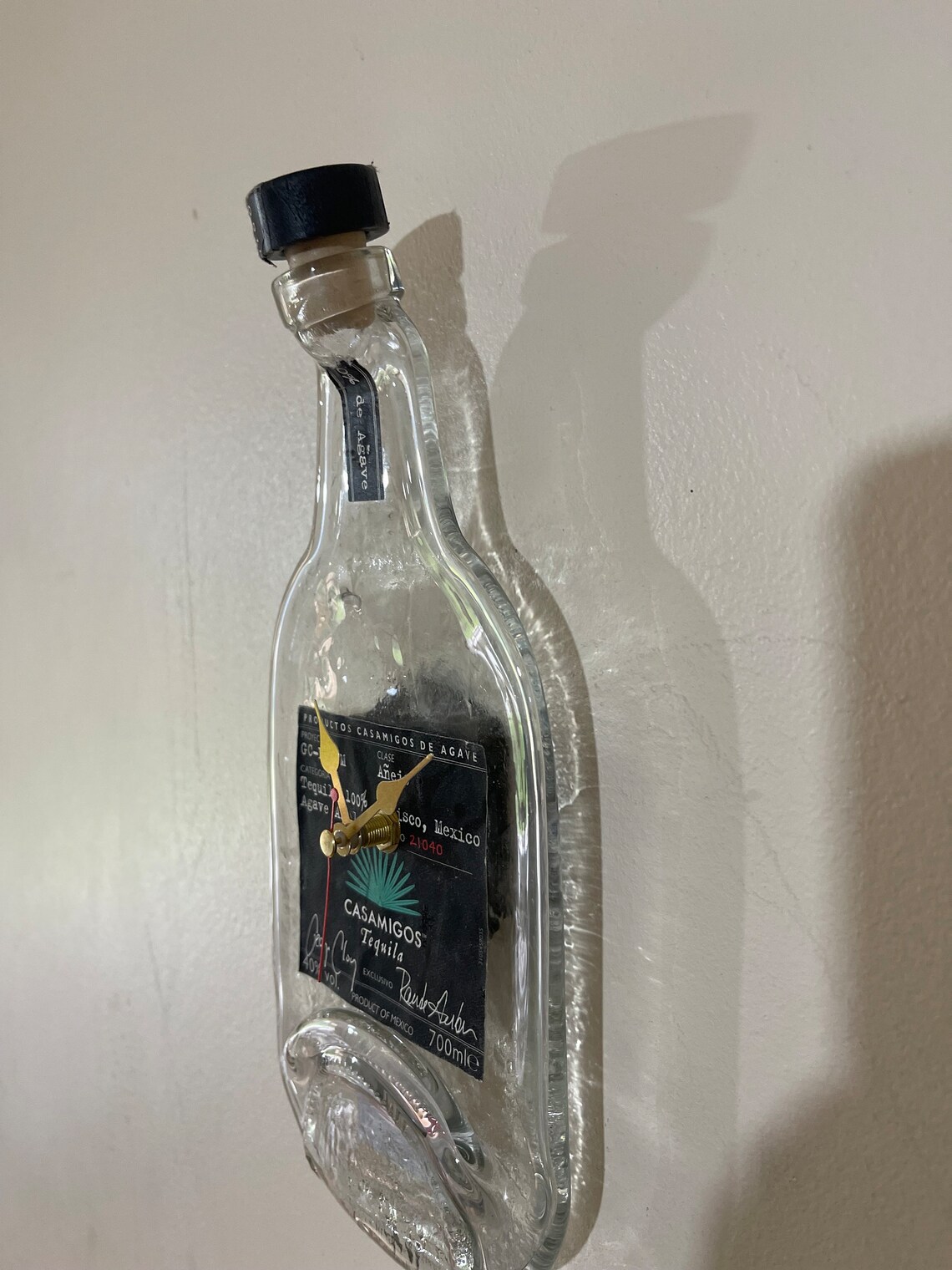 Casamigos Tequila Squashed / Flattened Bottle Wall Clock With Lid - Etsy