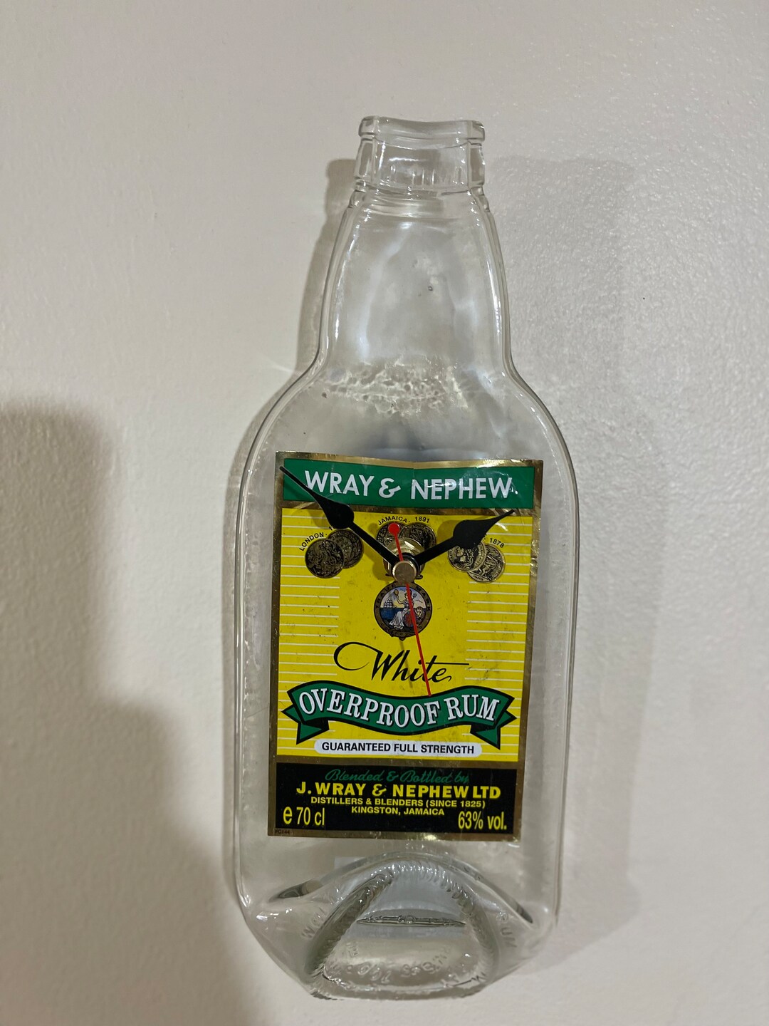 Wray and Nephew Rum Flattened/squashed Bottle Clock - Etsy