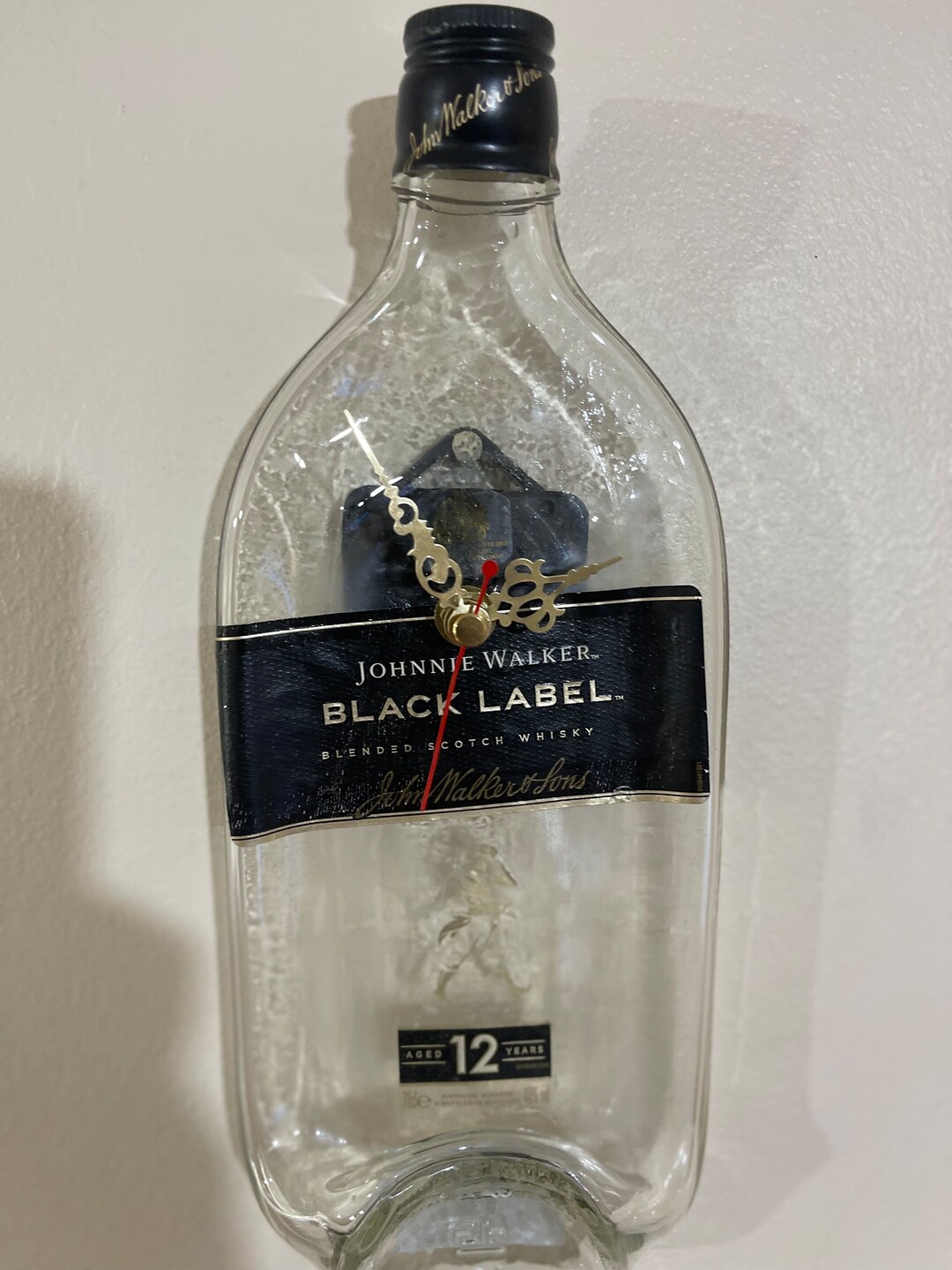 Black Label Johnnie Walker Whiskey Squashed / Flattened Bottle Wall ...