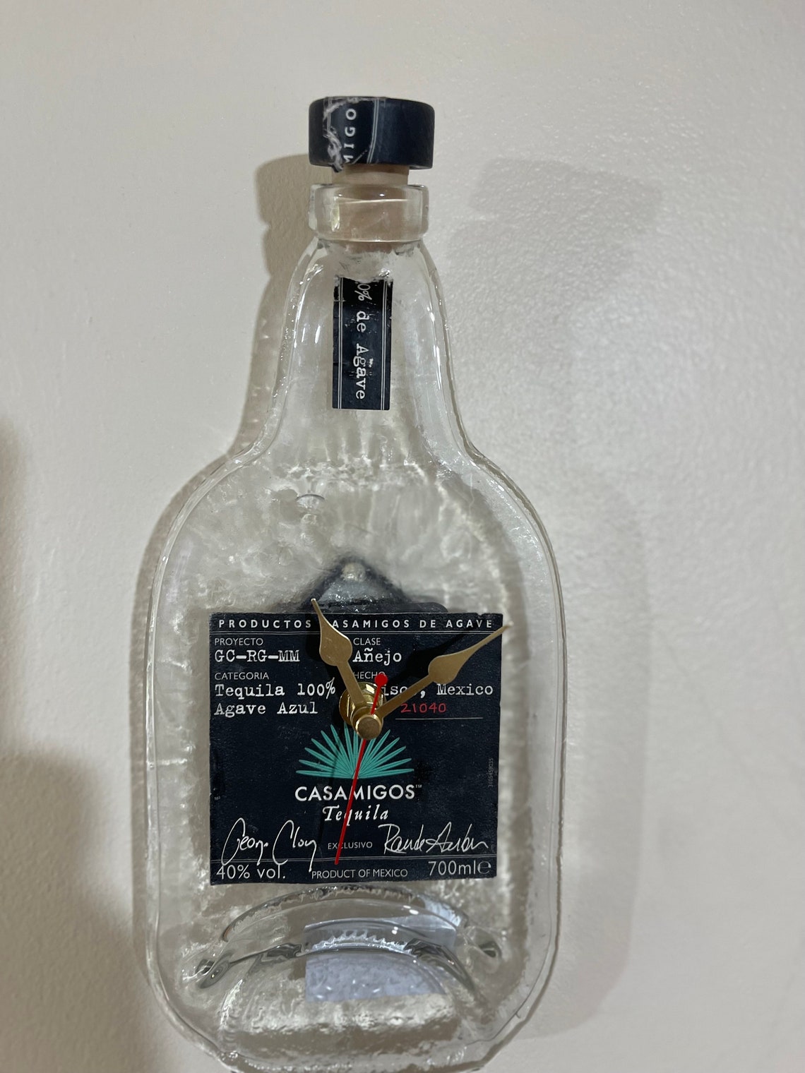 Casamigos Tequila Squashed / Flattened Bottle Wall Clock With Lid - Etsy