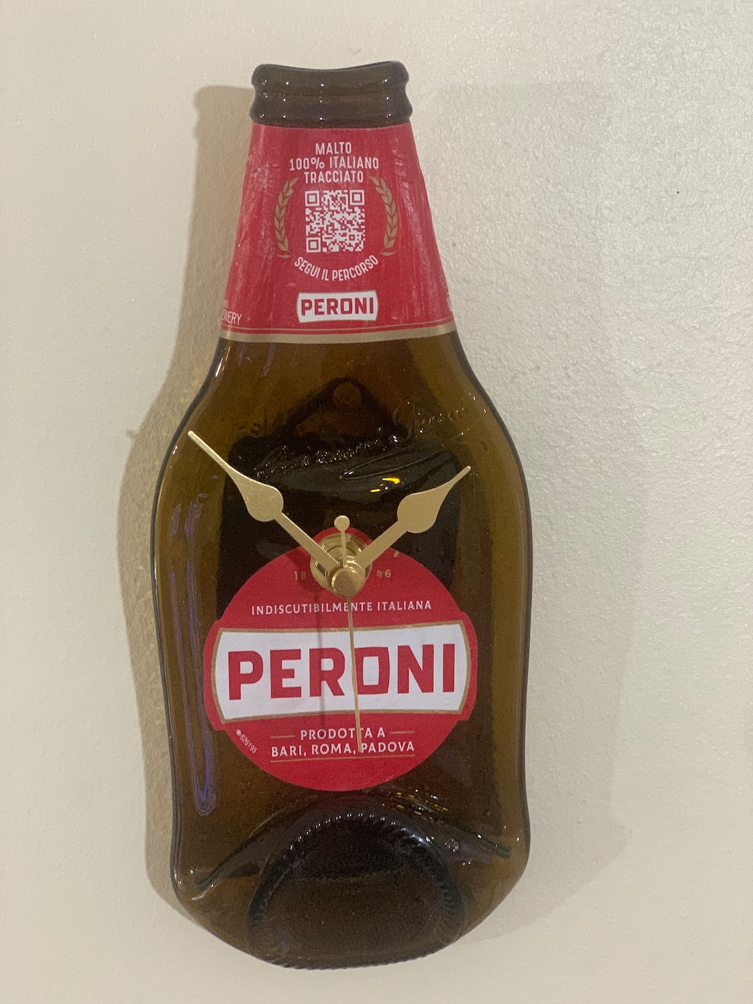Peroni Red Squashed / Flattened Bottle Wall Clock - Etsy