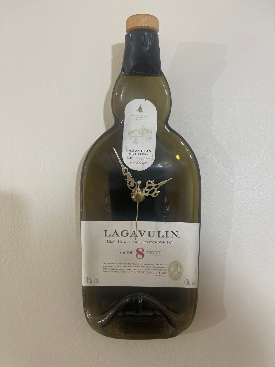 Lagavulin 8 Years Old Whiskey Flattened/squashed Bottle Clock With Lid ...