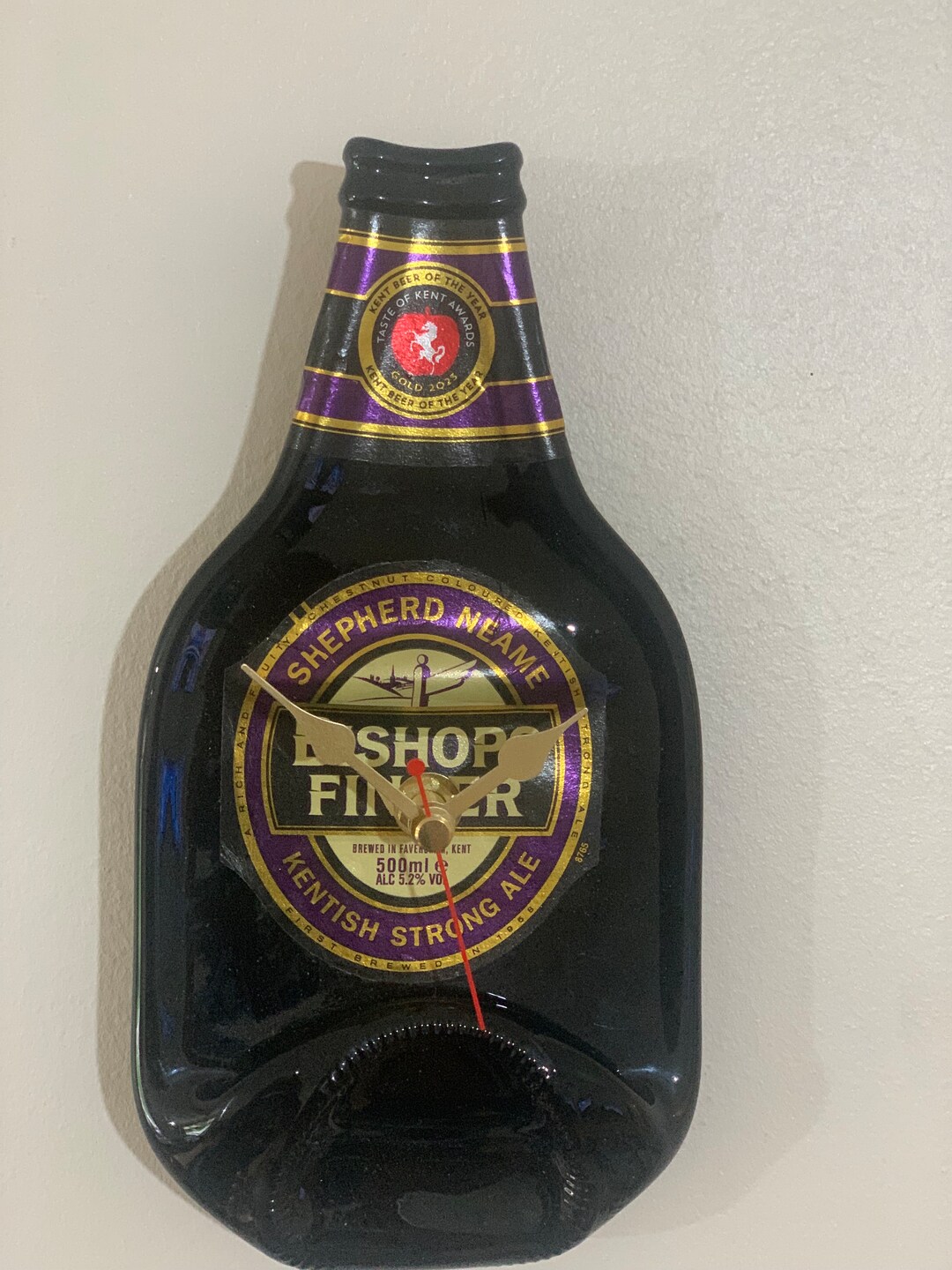 Bishops Finger Squashed / Flattened Bottle Wall Clock - Etsy
