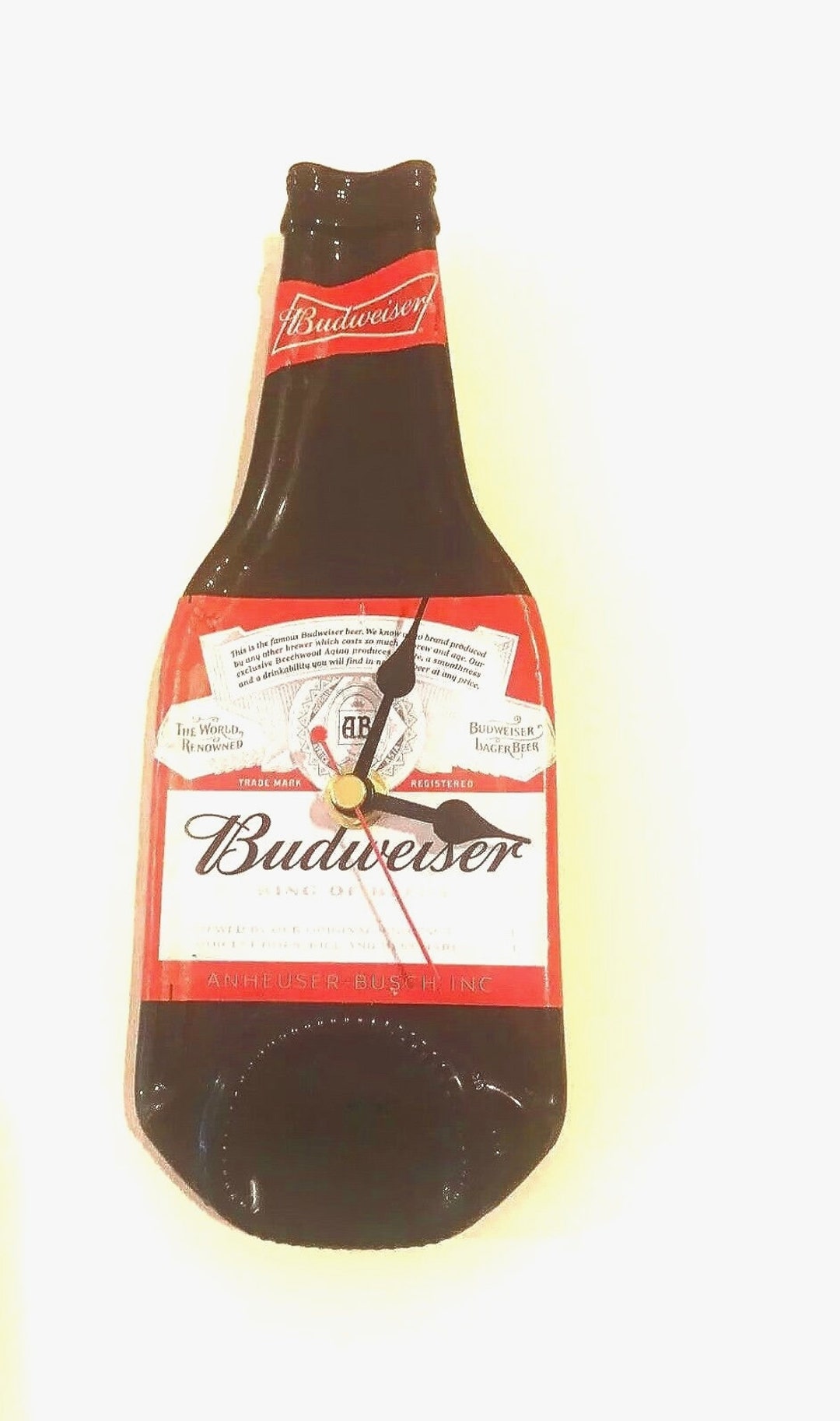 Budweiser Squashed / Flattened Bottle Wall Clock - Etsy