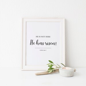 He is Not Here, He Has Risen, Luke 24:6-7, Easter Wall Decor, Easter ...