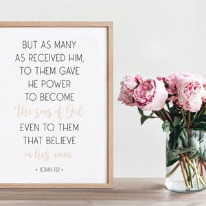 Bible Verse Wall Art Christian Wall Decor Scripture Poster - Etsy