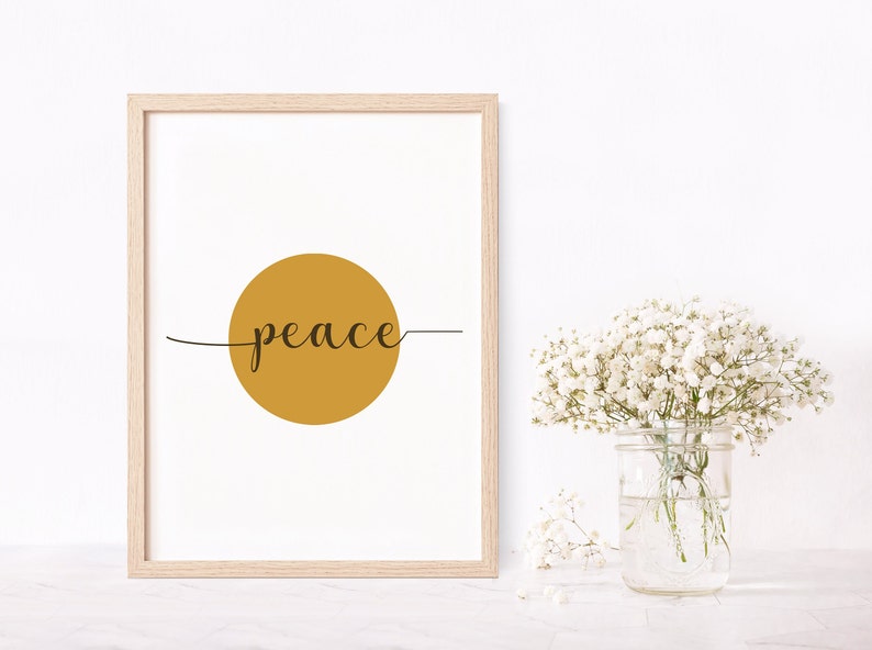 Peace Printable, Peace Sign, Peace Wall Art, Printable Wall Art, Peace ...
