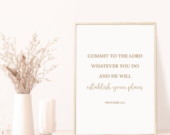 Proverbs 16 3 - Etsy