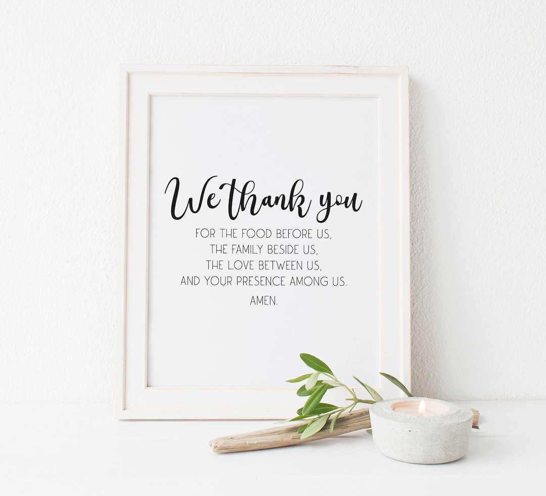 Prayer Print Art, Dining Room Wall Decor, Kitchen Wall Art, Kitchen ...