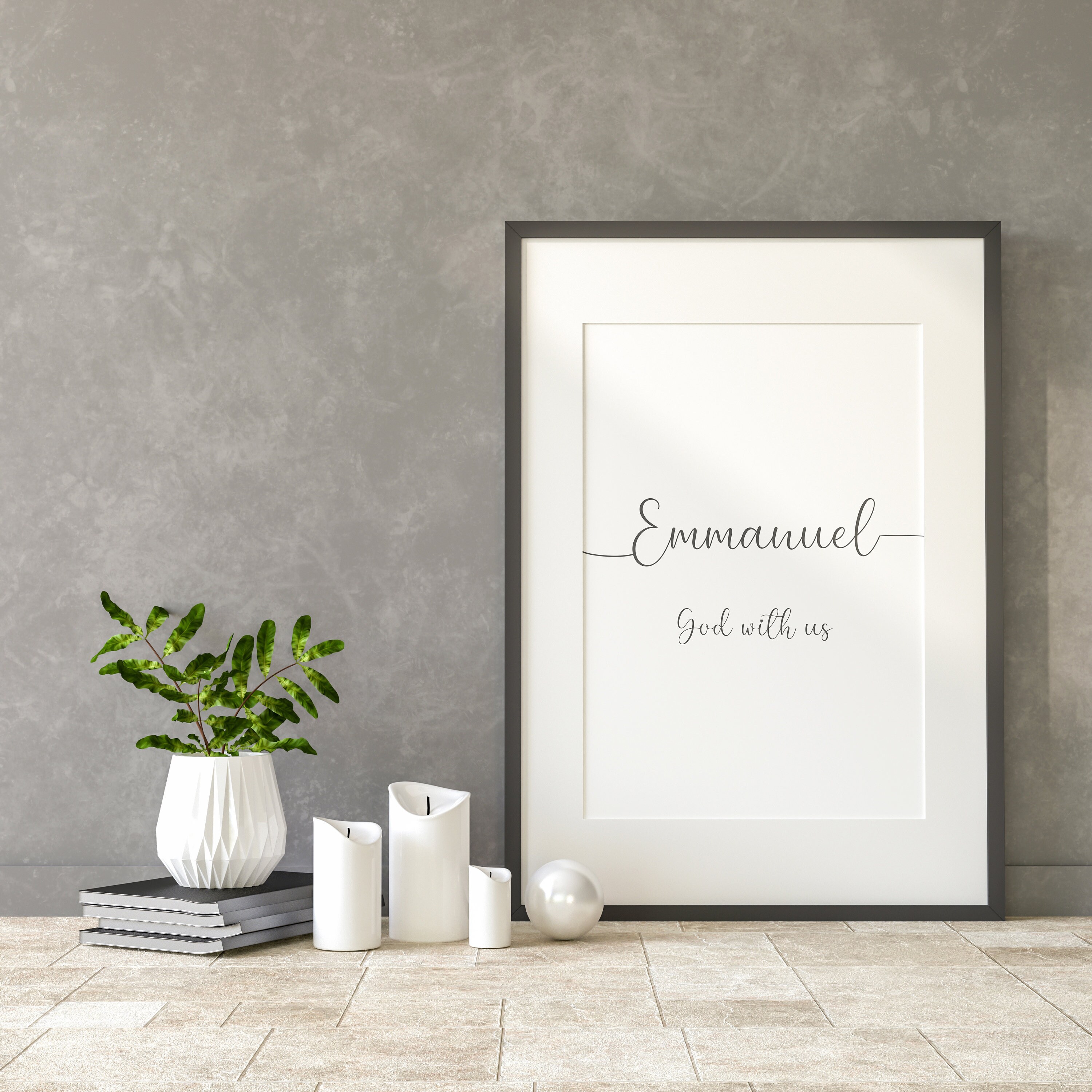 Emmanuel Printable, God With Us, Christian Wall Art, Christian Home ...