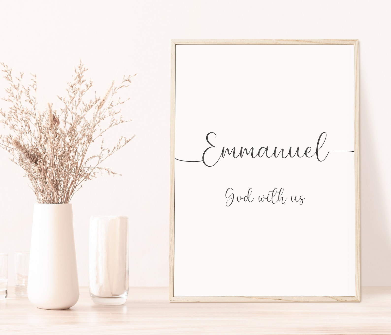 Emmanuel Printable, God With Us, Christian Wall Art, Christian Home ...