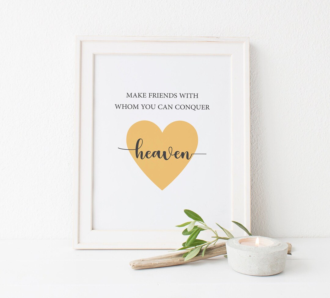 Friendship Poster, Friend Sign, Friendship Quote Wall Decor, Gift for ...