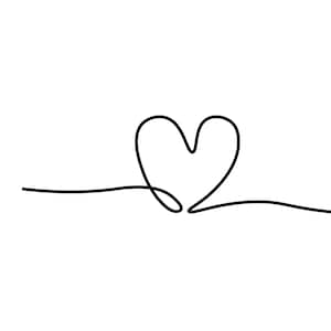 One Line Heart SVG, Heart SVG, Love SVG, Valentine Svg, File for Cricut ...