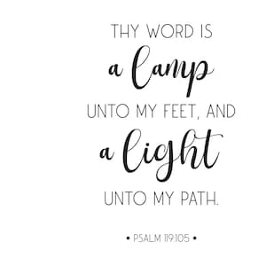 Bible Verse SVG, Thy Word is a Lamp Unto My Feet, and a Light Unto My ...