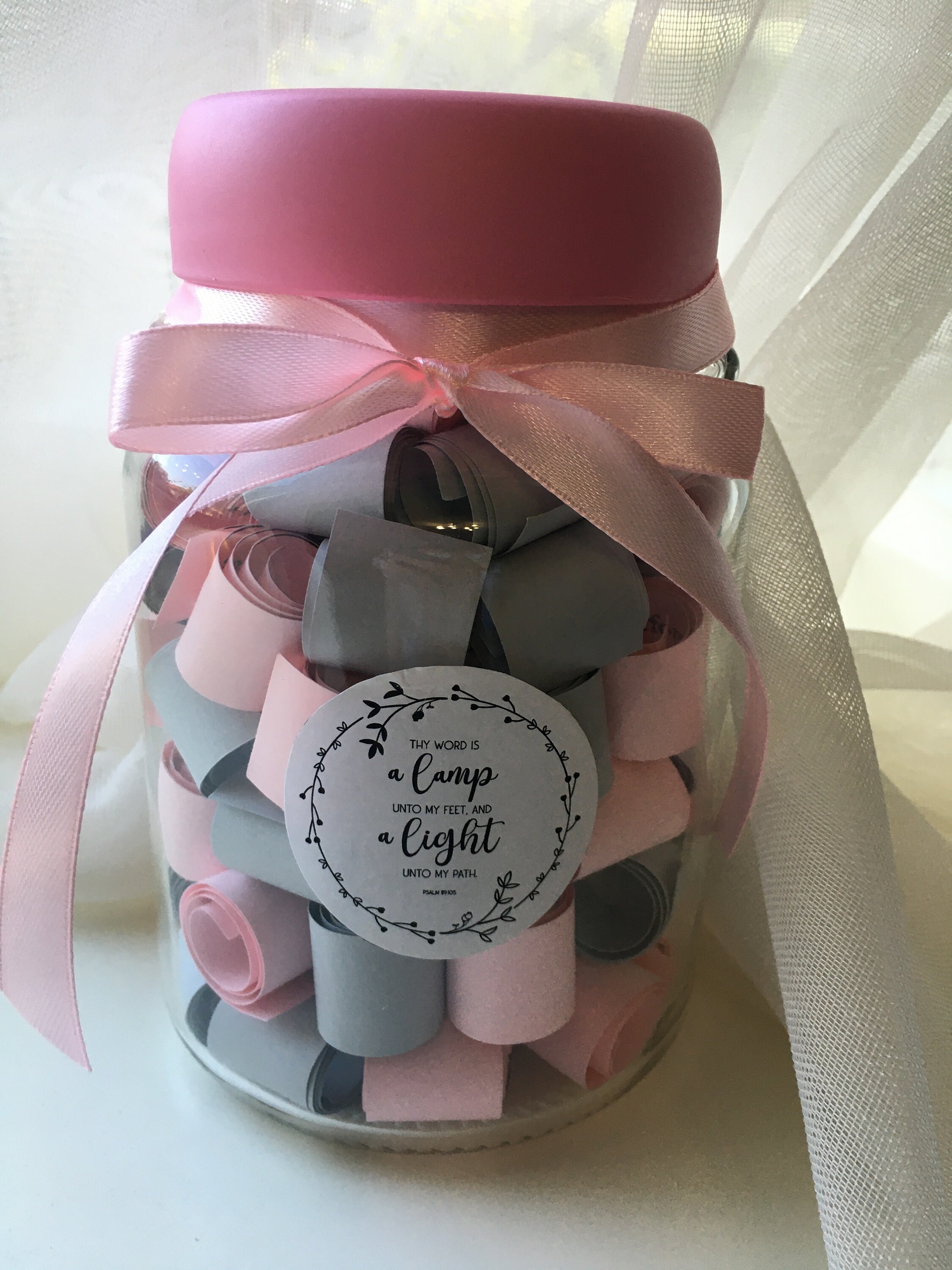 Jar of Encouragement, Handmade Bible Verses Jar, Encouraging Bible ...