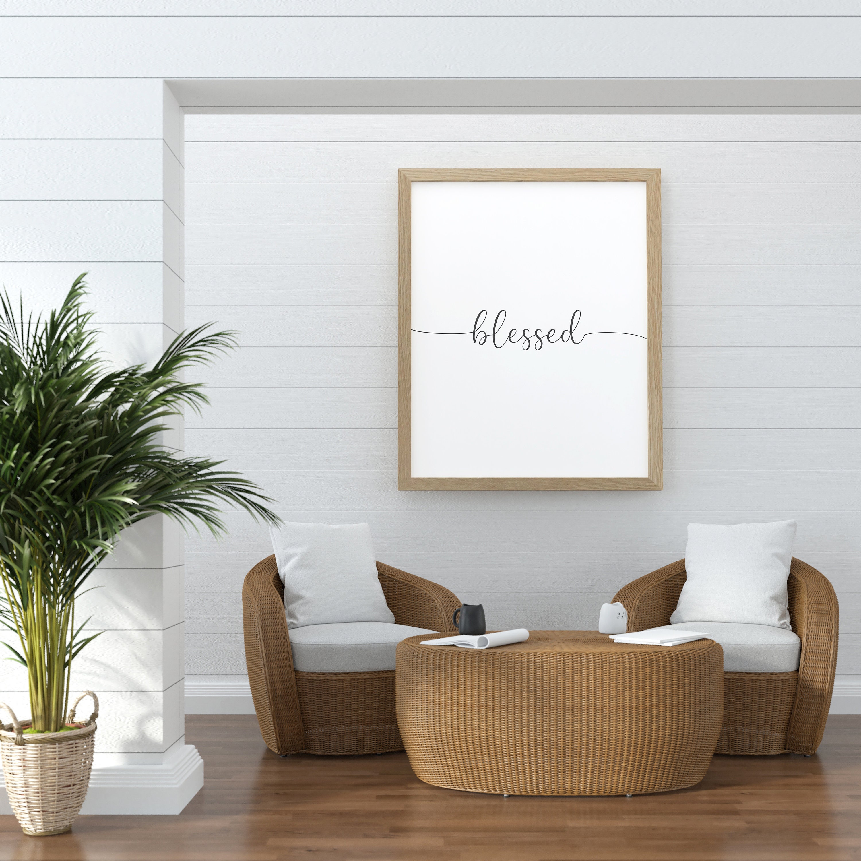 Blessed Printable Blessed Wall Art Blessed Wall Decor - Etsy