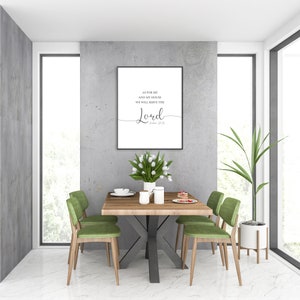 Christian Wall Art, Joshua 24:15, Bible Verse Print, Home Wall Decor ...