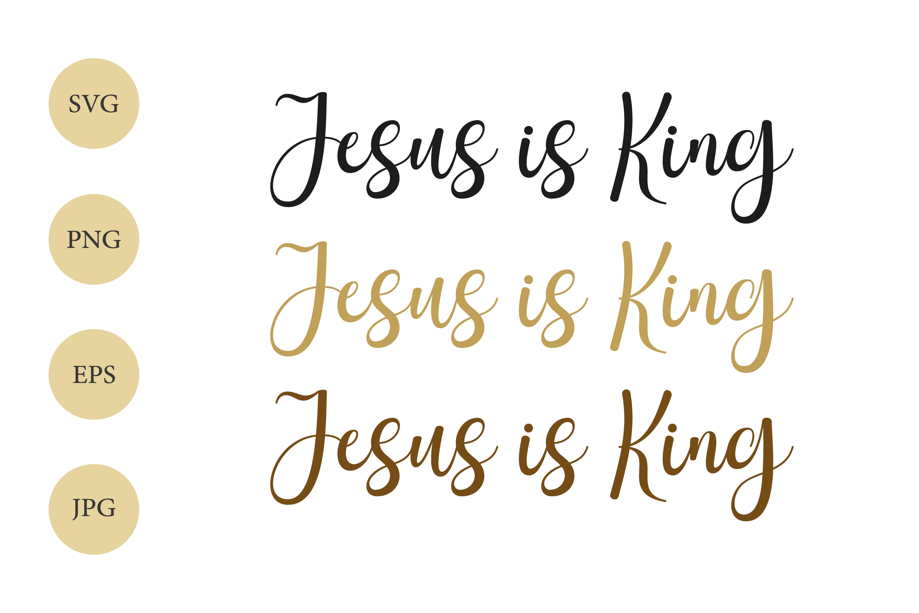 Jesus is King SVG, Jesus SVG, Christian SVG, Religious Cut File ...