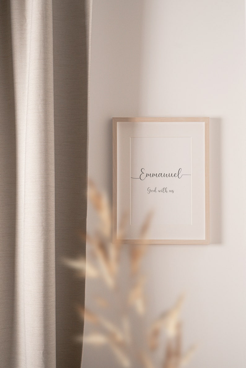 Emmanuel Printable, God With Us, Christian Wall Art, Christian Home ...