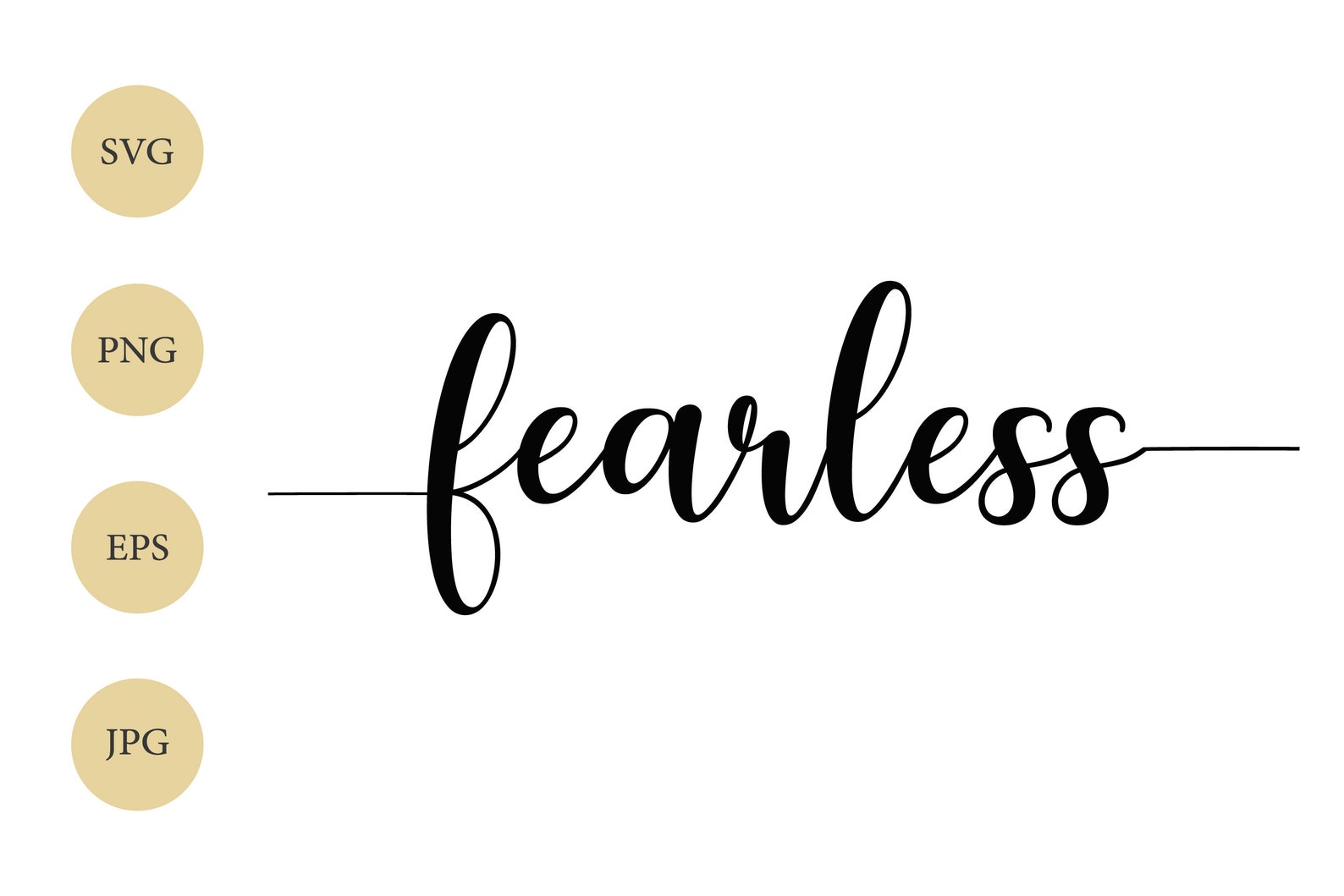 Fearless SVG, Fearless With Tails, Fearless Cricut File, Fearless ...