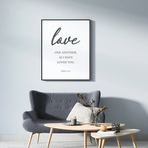 Love Bible Verse, John 15:12, Love One Another, Love Poster, Love ...