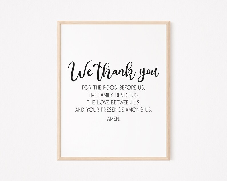 Prayer Print Art, Dining Room Wall Decor, Kitchen Wall Art, Kitchen ...