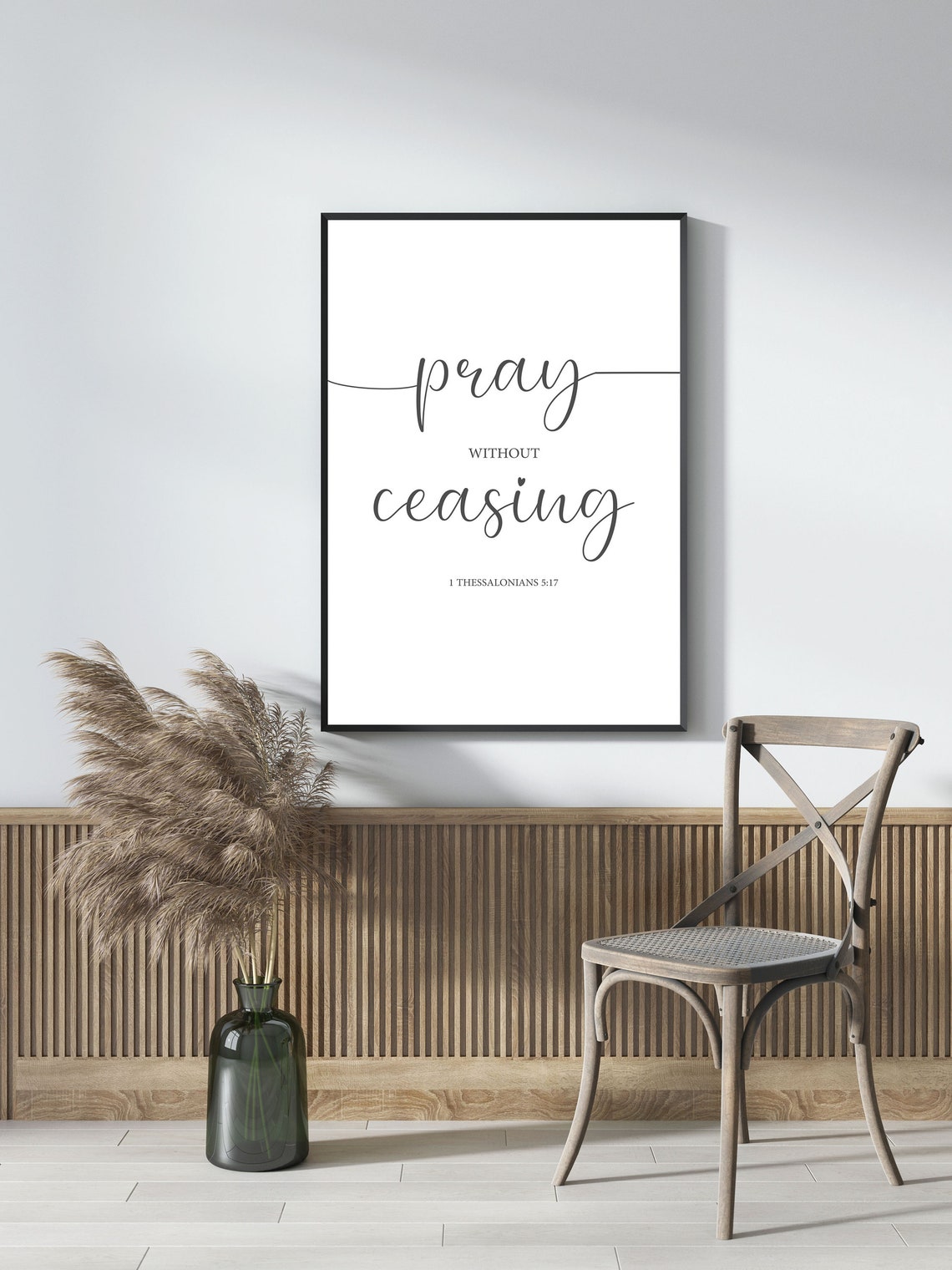 Bible Verse Wall Art Pray Without Ceasing 1 Thessalonians - Etsy