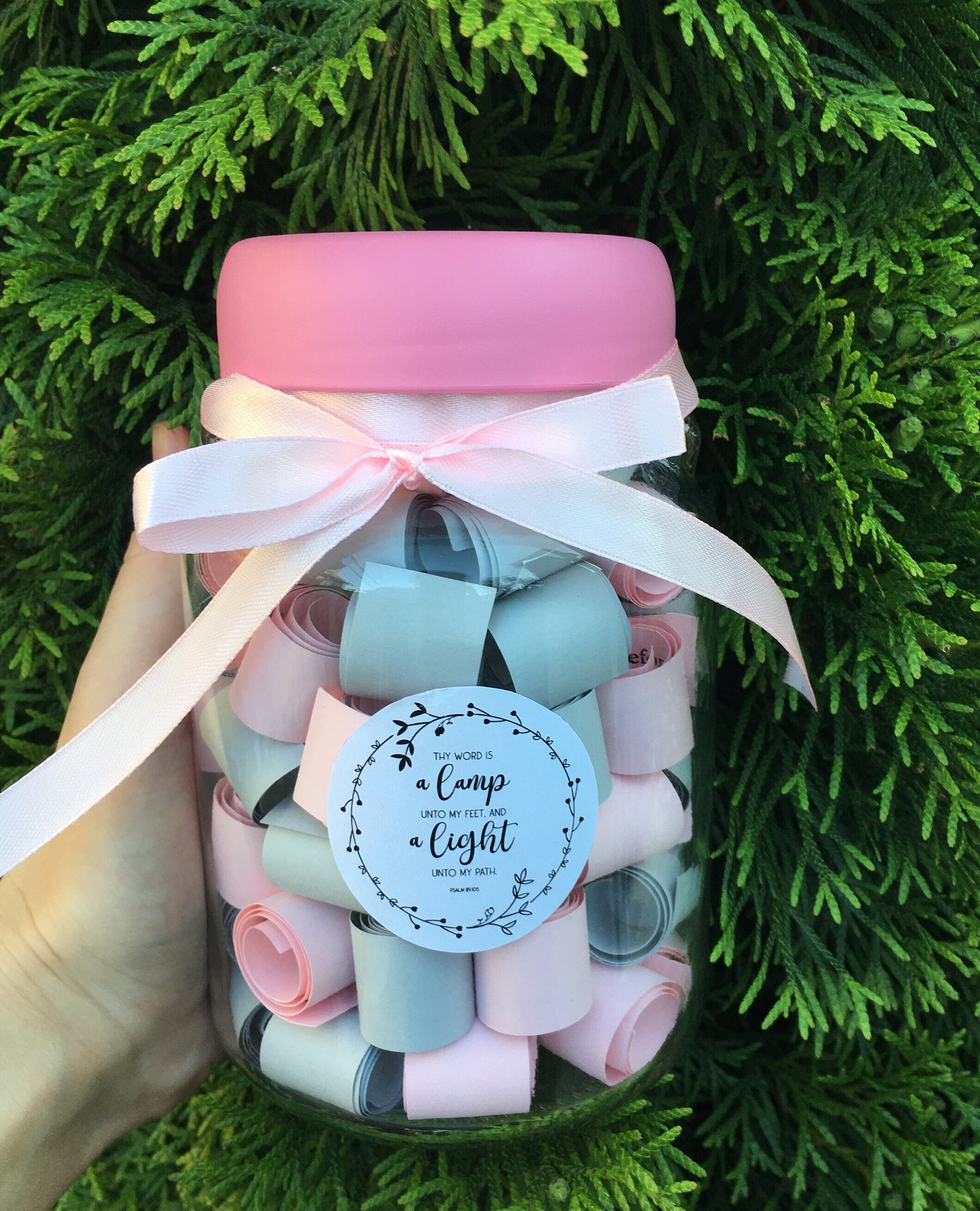 Jar of Encouragement, Handmade Bible Verses Jar, Encouraging Bible ...