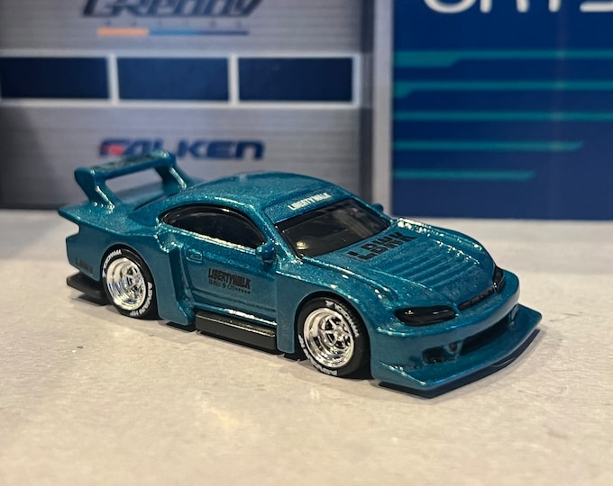 Hot Wheels Custom Liberty Walk Nissan S15 Silvia Custom Teal Paint and ...