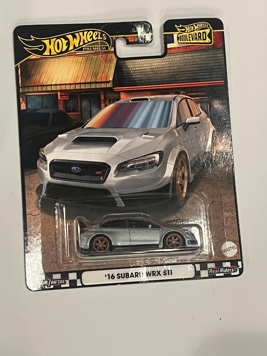 Hot Wheels ‘16 Subaru WRX STI Silver Carded Boulevard Premium 1:64 ...