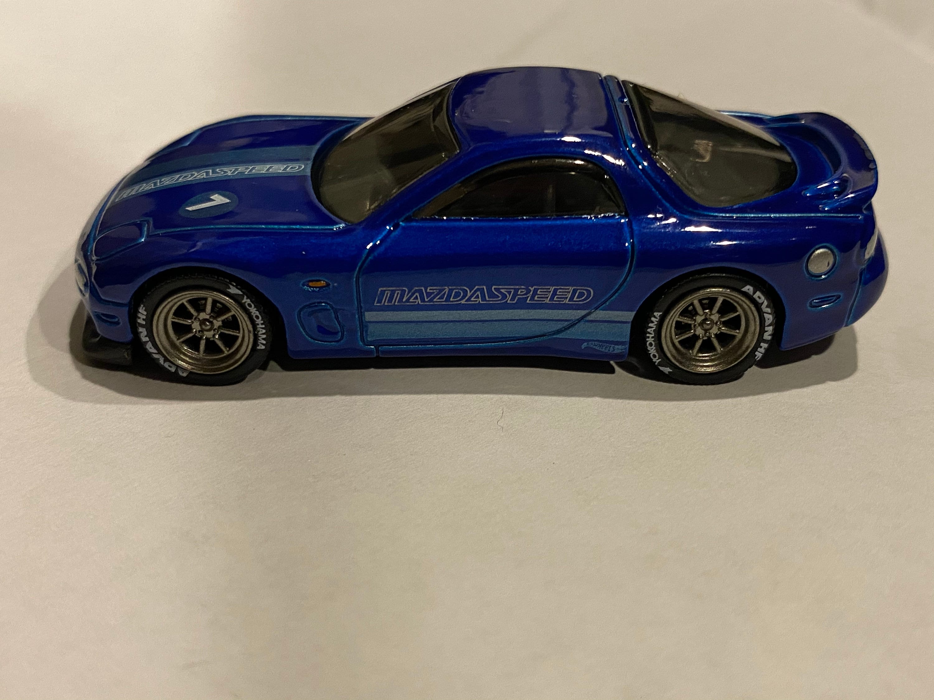 Hot wheels blue Mazda rx7 FD wheel swapped | Etsy