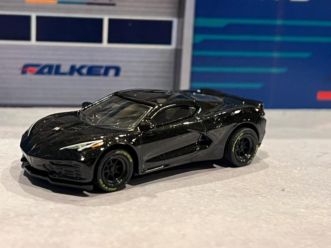 1/64 Scale 2020 Corvette C8 Black With Real Rider Custom Wheels - Etsy