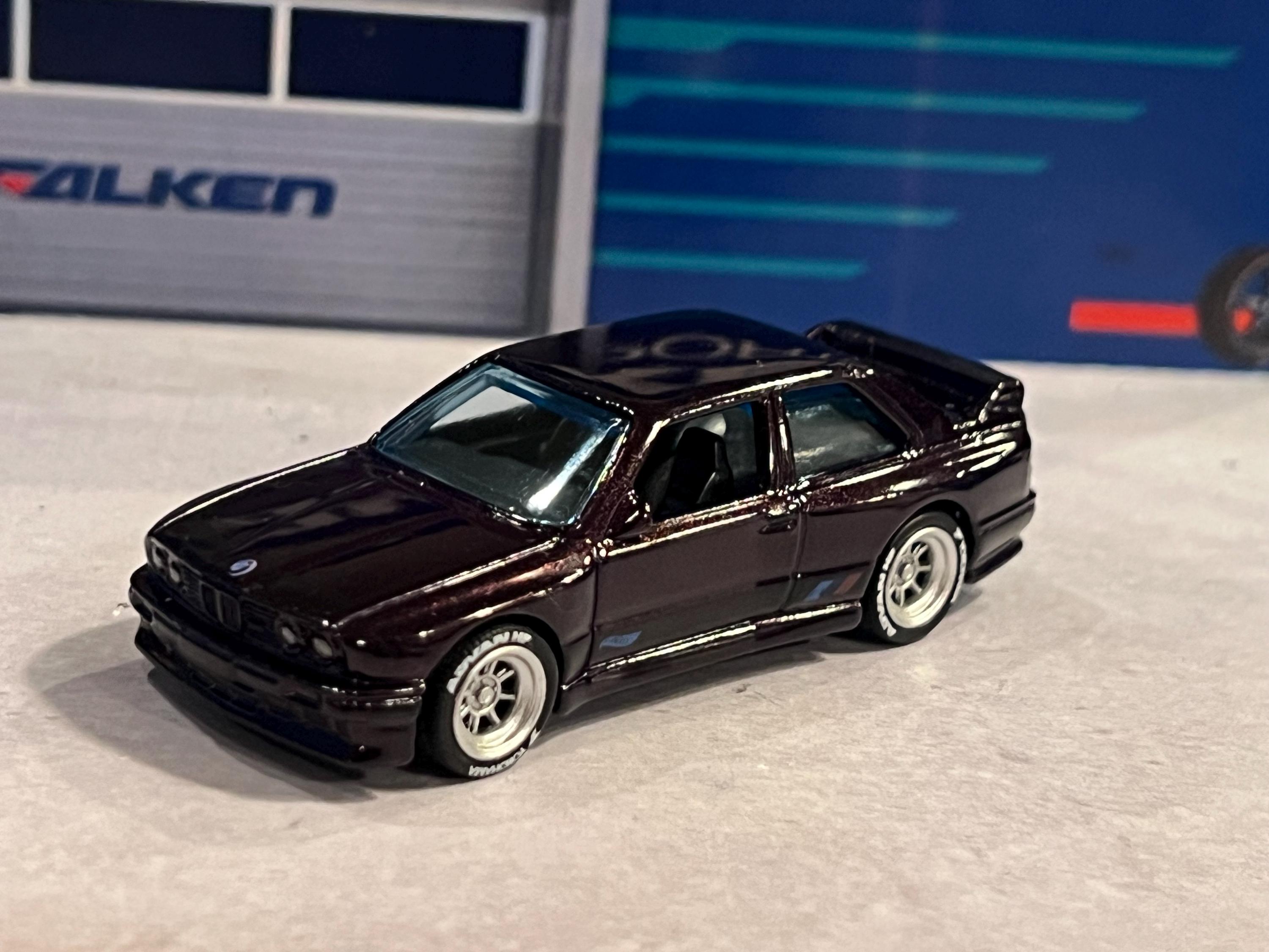 Hot Wheels BMW E30 Custom 1/64 Dark Purple Plum With Real Rider Wheel ...