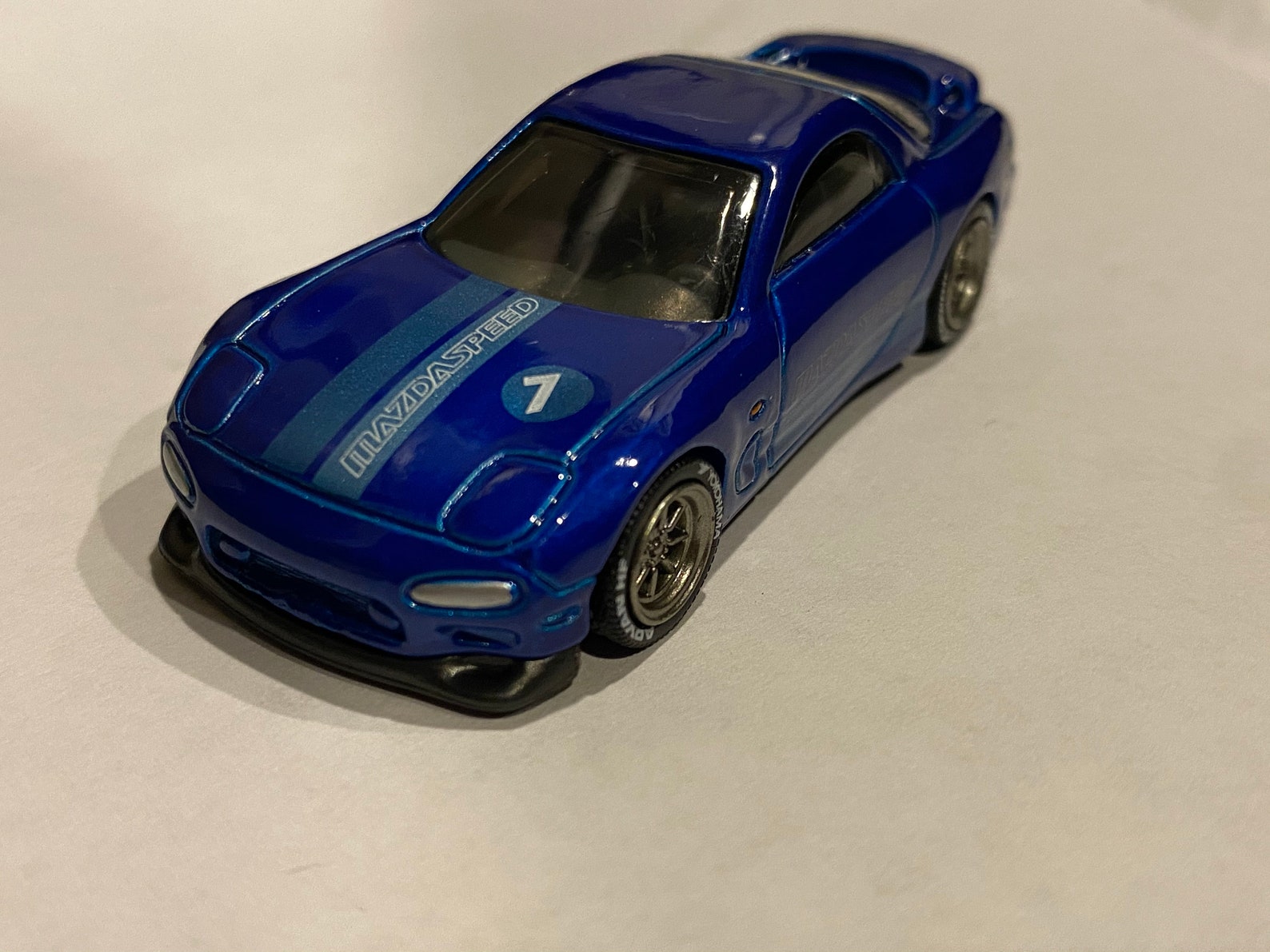 Hot wheels blue Mazda rx7 FD wheel swapped | Etsy