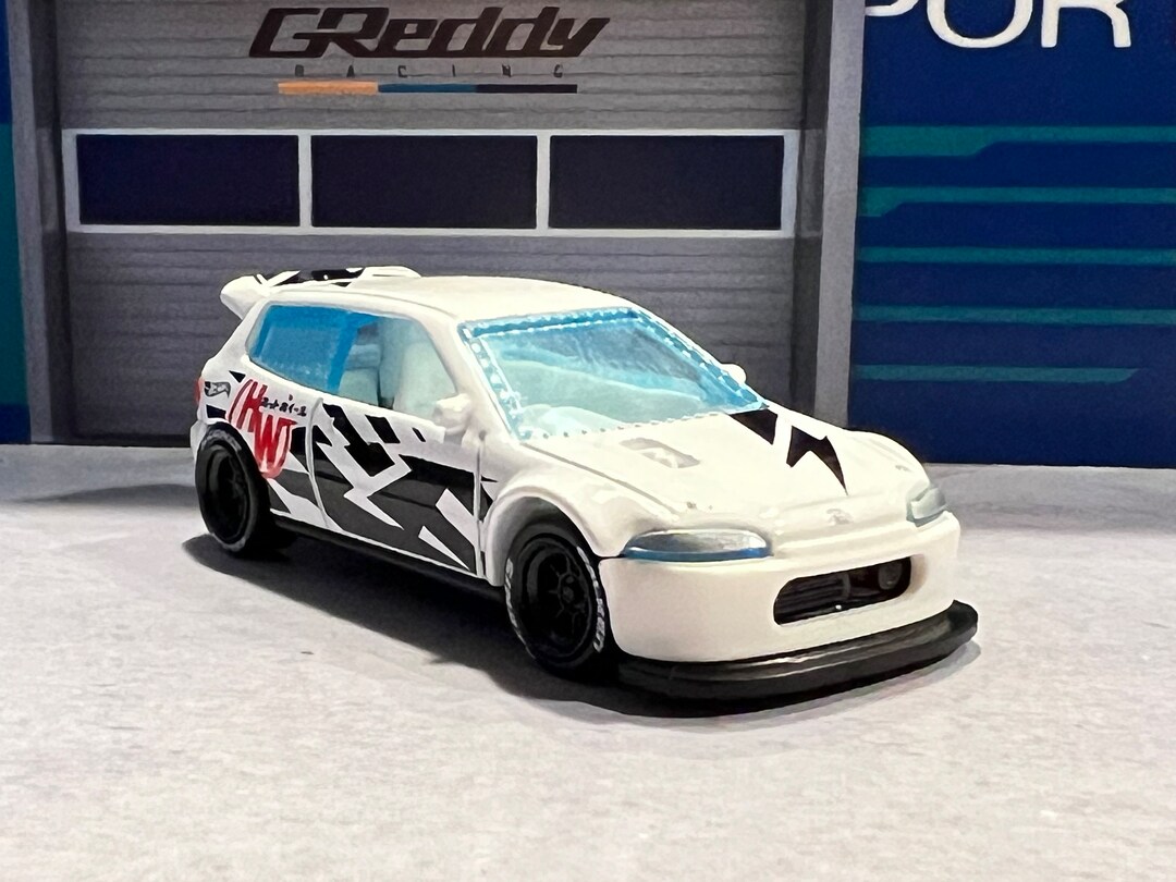 Hot Wheels Custom Eg Honda Civic White With Wheel Swap - Etsy