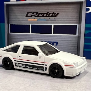 Hot Wheels Ae86 Trueno White With 5 Spoke Real Rider Swap - Etsy