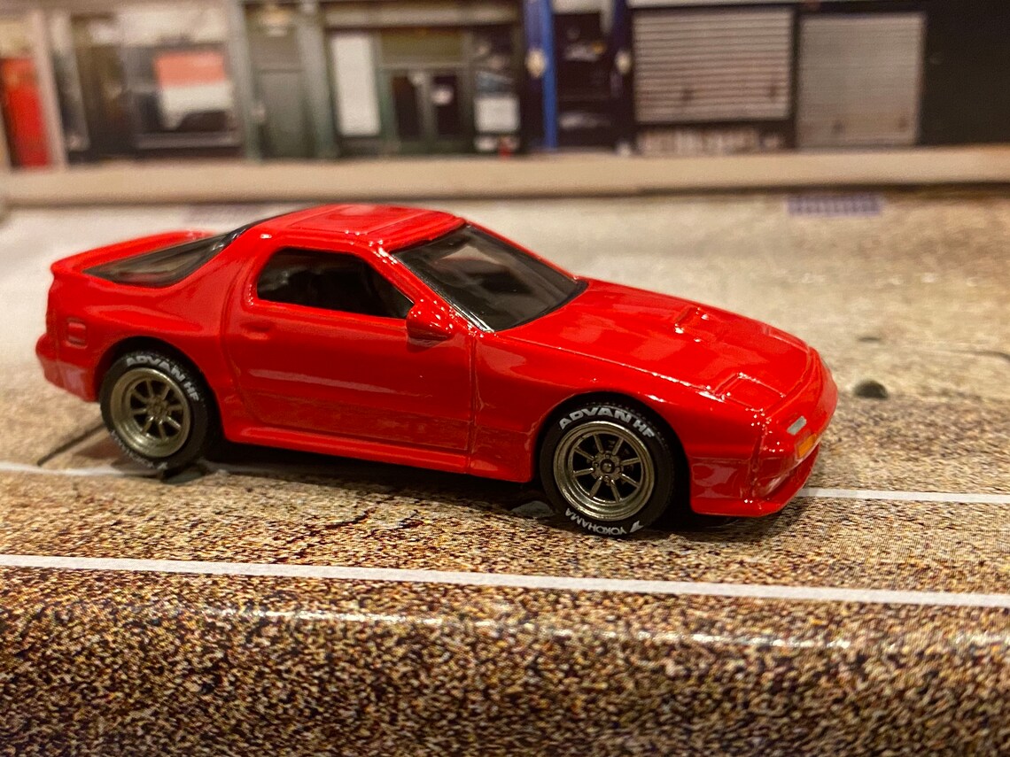 Hot Wheels 1/64 Scale Red Mazda Rx7 Fc Coupe Real Rider Swap | Etsy