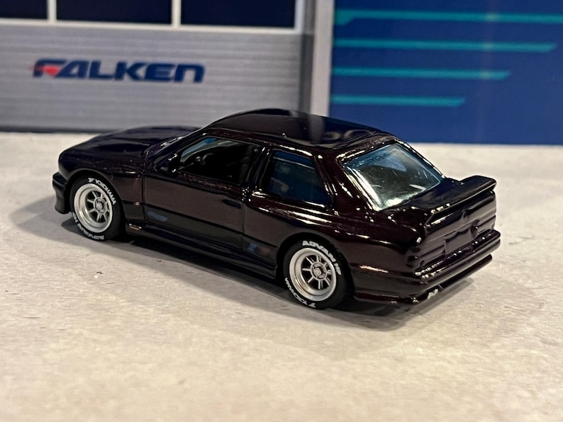 Hot Wheels BMW E30 Custom 1/64 Dark Purple Plum With Real Rider Wheel ...