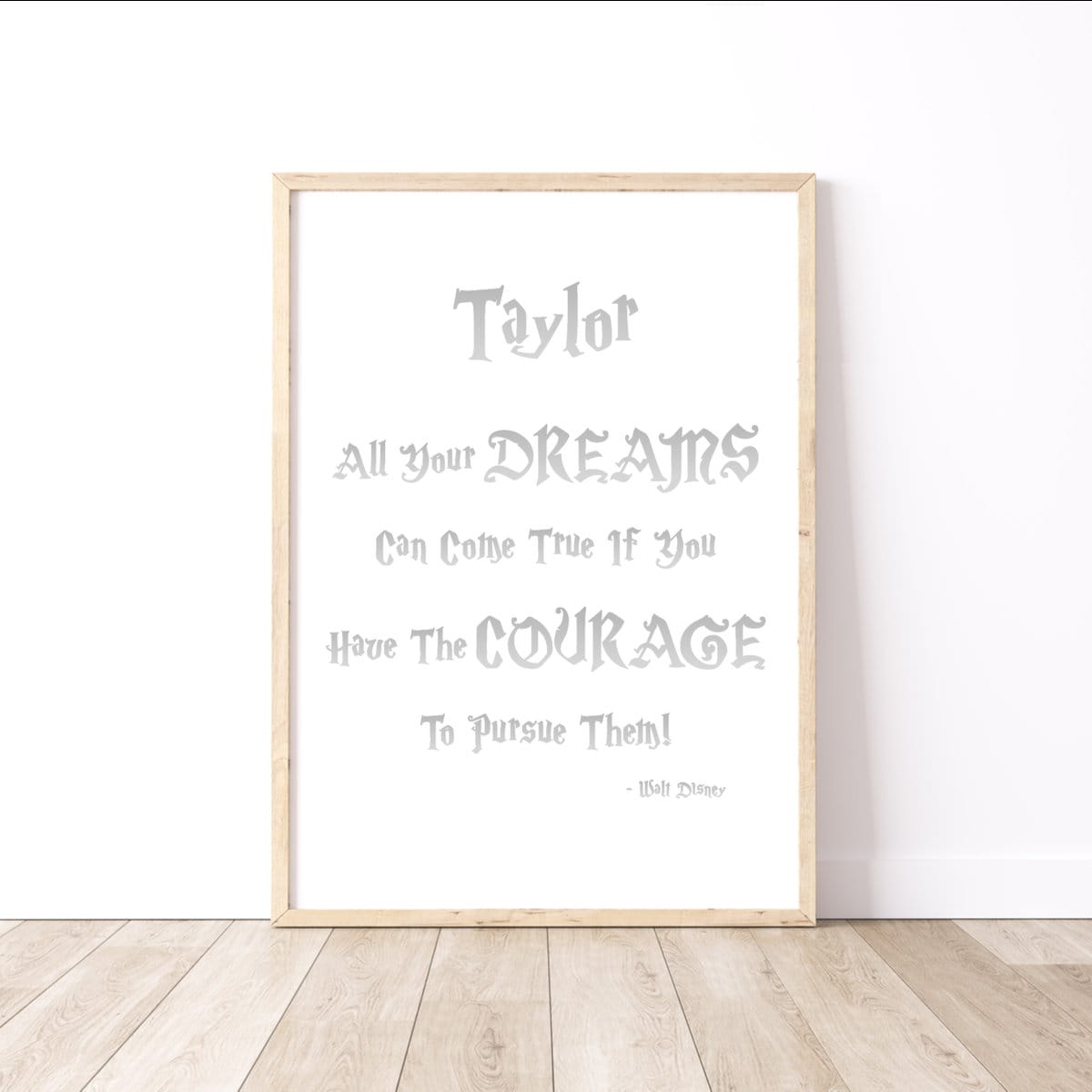 Walt Disney Printed Quote, Inspirational Quotes for Kids, Nursery Wall ...