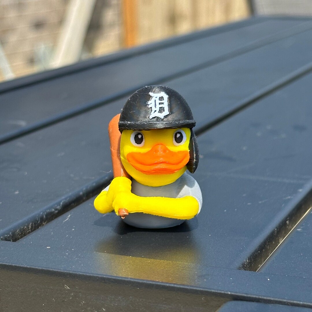 Detroit Baseball Duck With Bat & Helmet – Fan Gift for Tigers Lovers - Etsy