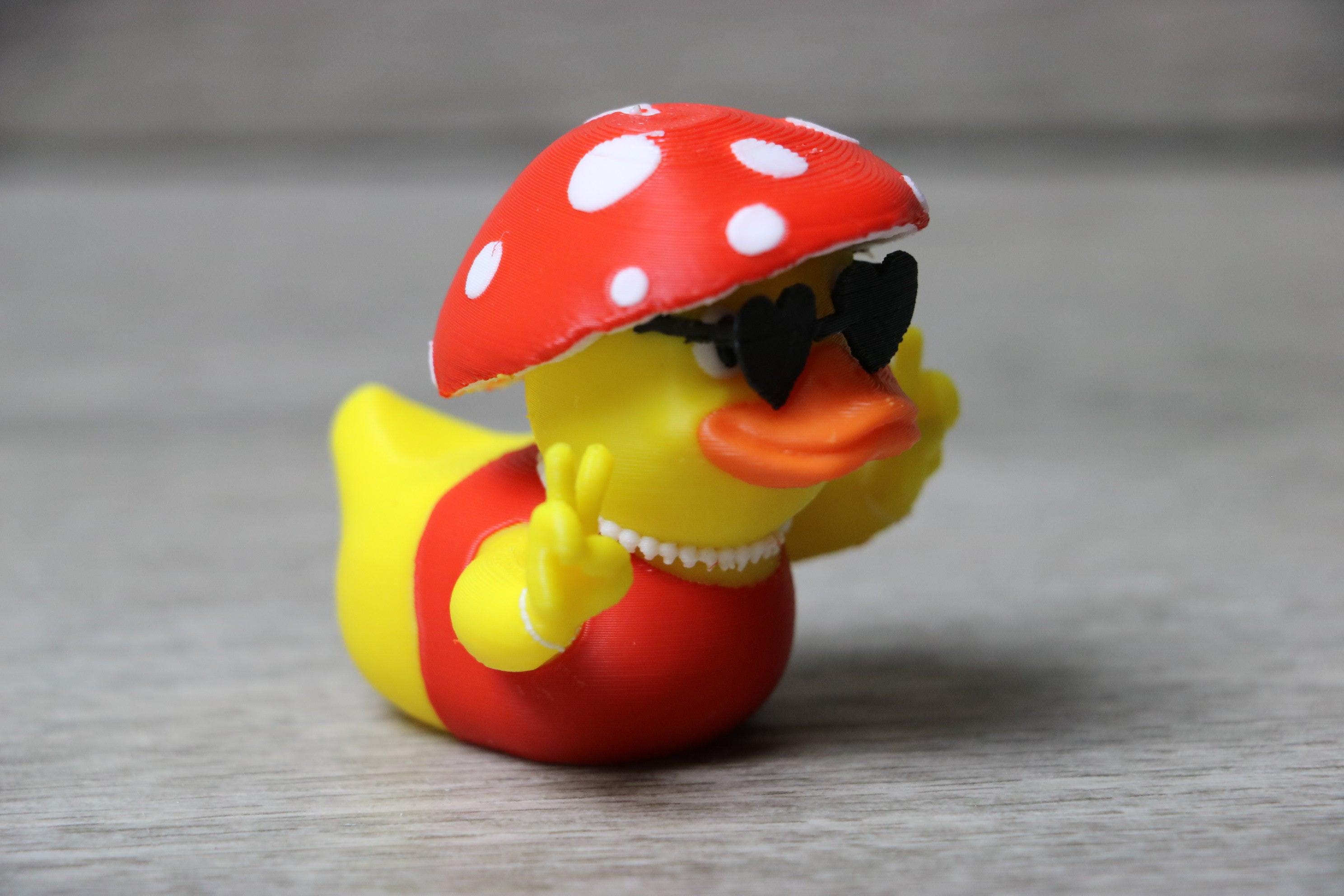 Mushroom Duck With Heart Glasses – Cottagecore, Hippie Gift, Jeep Duck ...