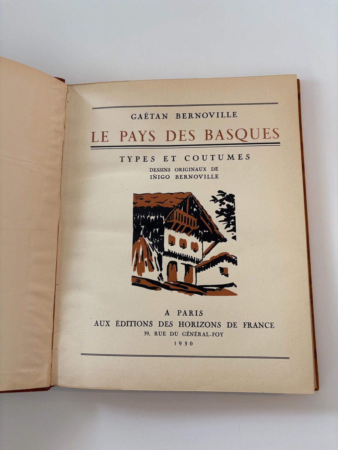 Vintage French Leather-bound Book, Le Pays Des Basques, 1930 - Etsy