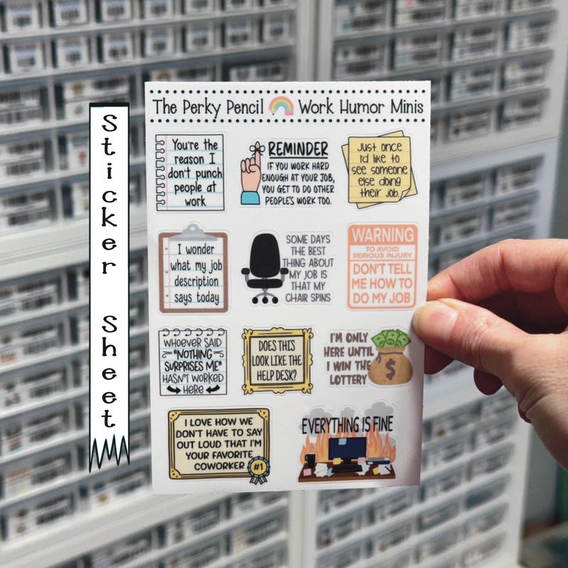 Fun Office Sticker Pack - Etsy
