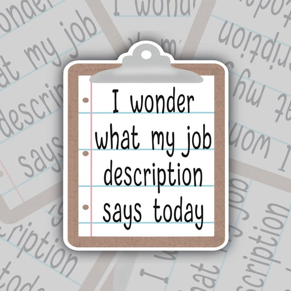 Funny Work Job Sticker - Etsy