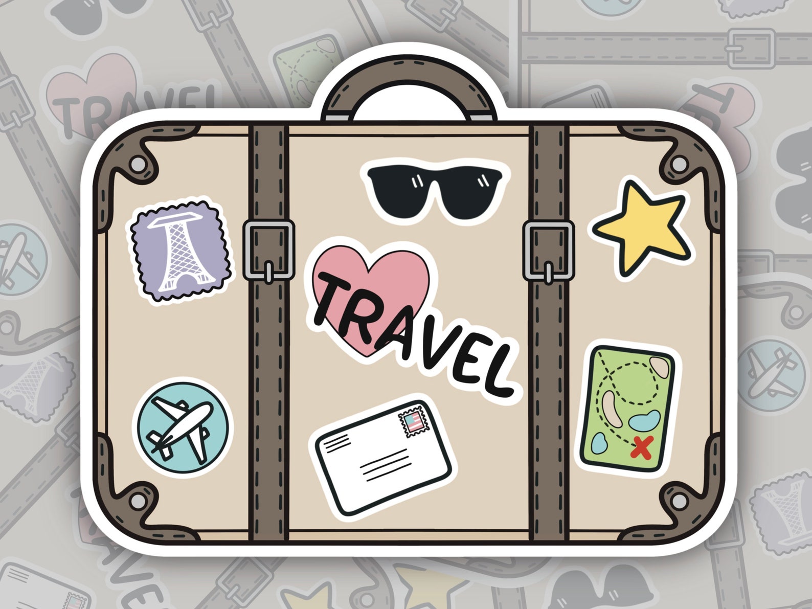 Travel Suitcase Stickers Traveler Stickers Adventure - Etsy