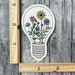 Floral Light Bulb Sticker Aesthetic Botanical Sticker for - Etsy