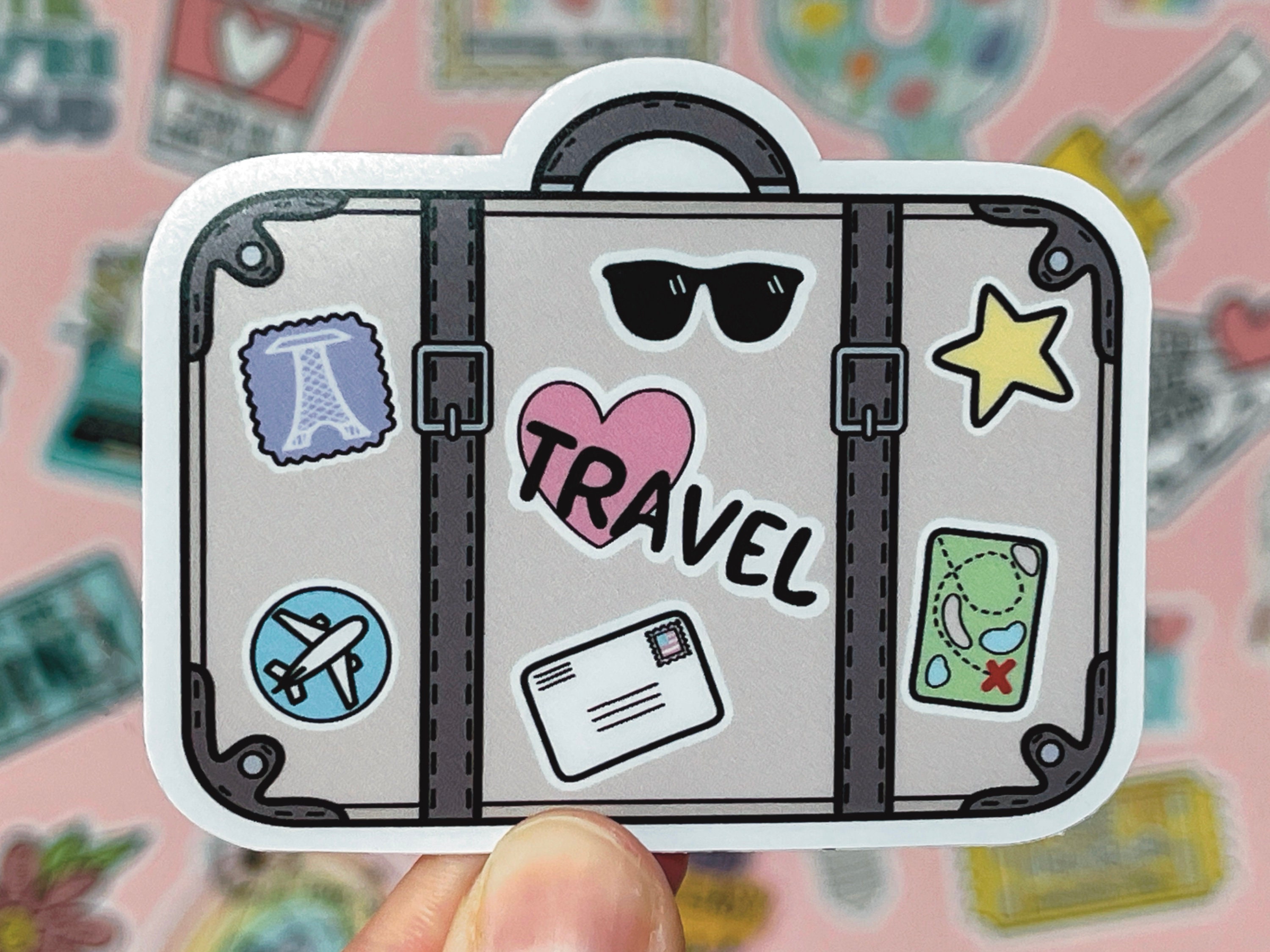 Travel Suitcase Stickers, Traveler Stickers, Adventure Stickers ...